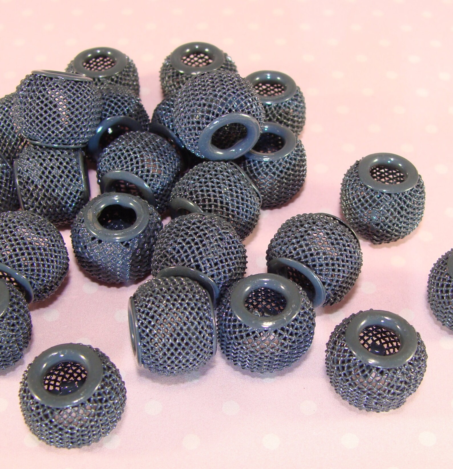12 Grey Mesh Beads Gunmetal 12mm Beads 42731DARK Dark Gray - Etsy
