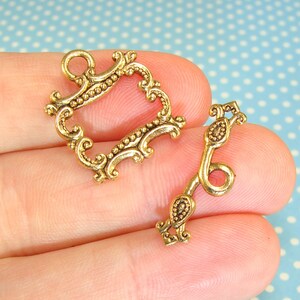 2 Ornate FRAME Toggle Sets GOLD Plated Pewter USA Made 42822 Rectangle ...