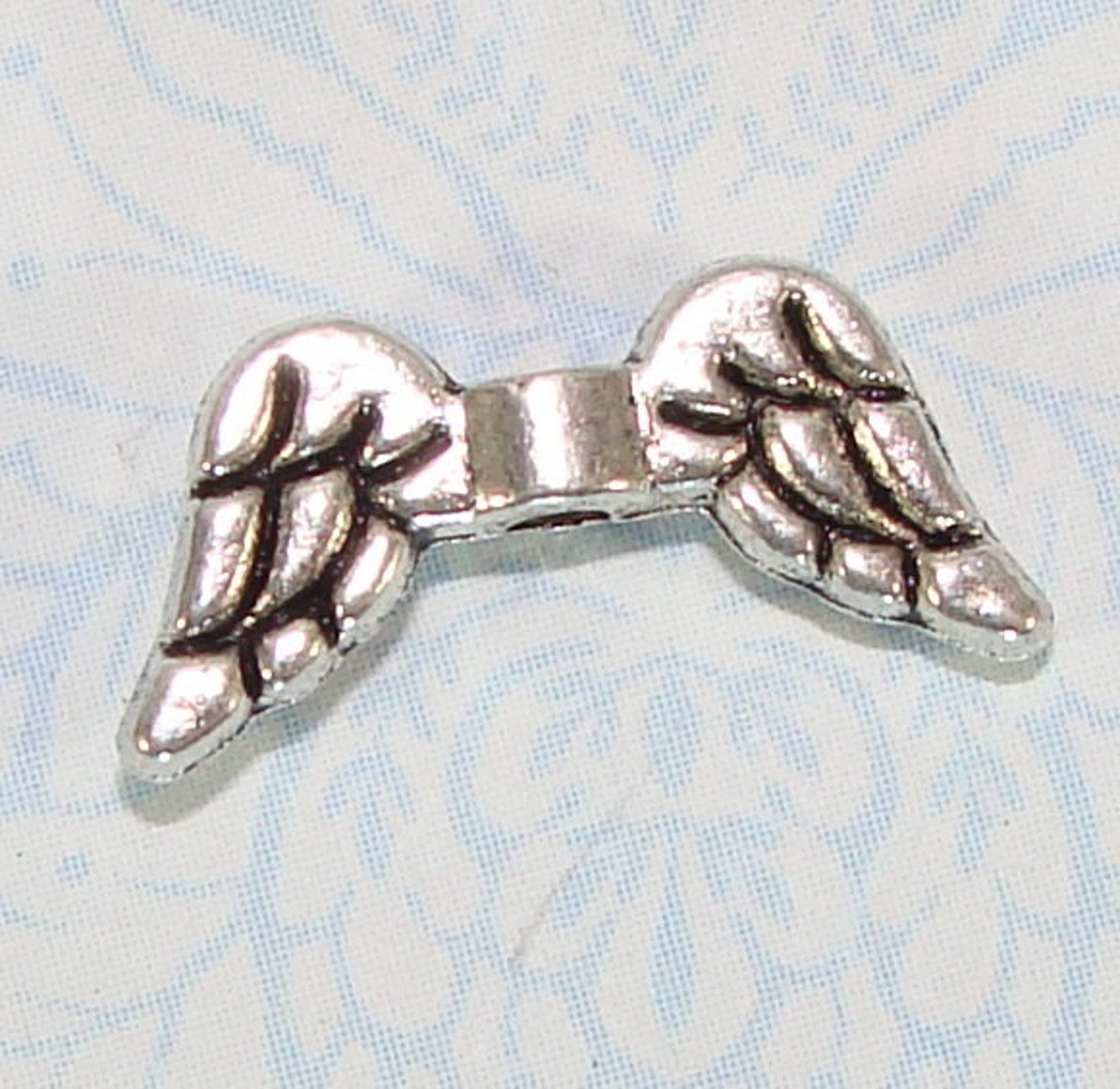 18 Angel Wing Beads Charms 16mm Medium Pewter Silver Fairy | Etsy