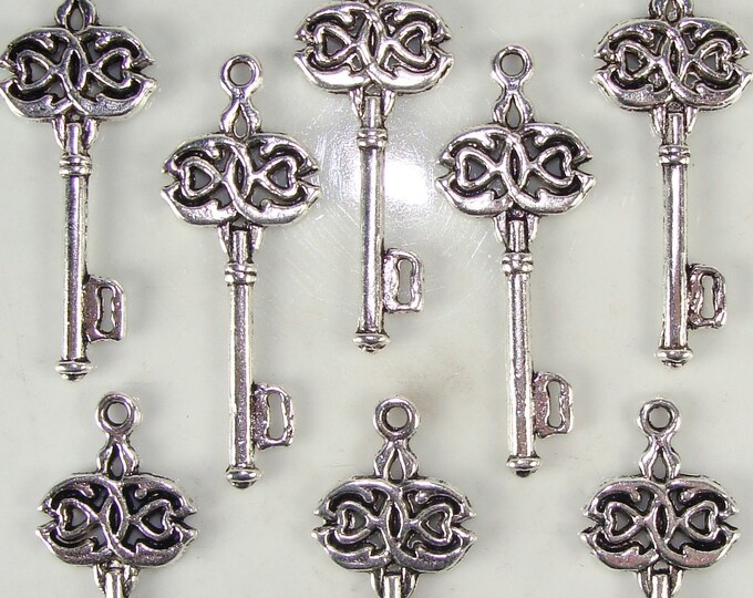 45mm Celtic Skeleton Keys Silver Pewter 8 Each (31564) - Etsy