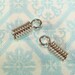 24 Silver Spring Coil Crimp Ends Cord Tip Fastener Clasp 2mm Opening ...