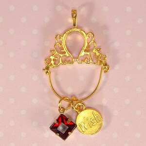 4 Fancy Scroll Charm Holders Gold Finish (17627) Vintage Filigree Style ...
