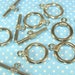 2 Large Toggle Sets Single Strand Silver Finish Nickel 24mm X 18mm USA ...
