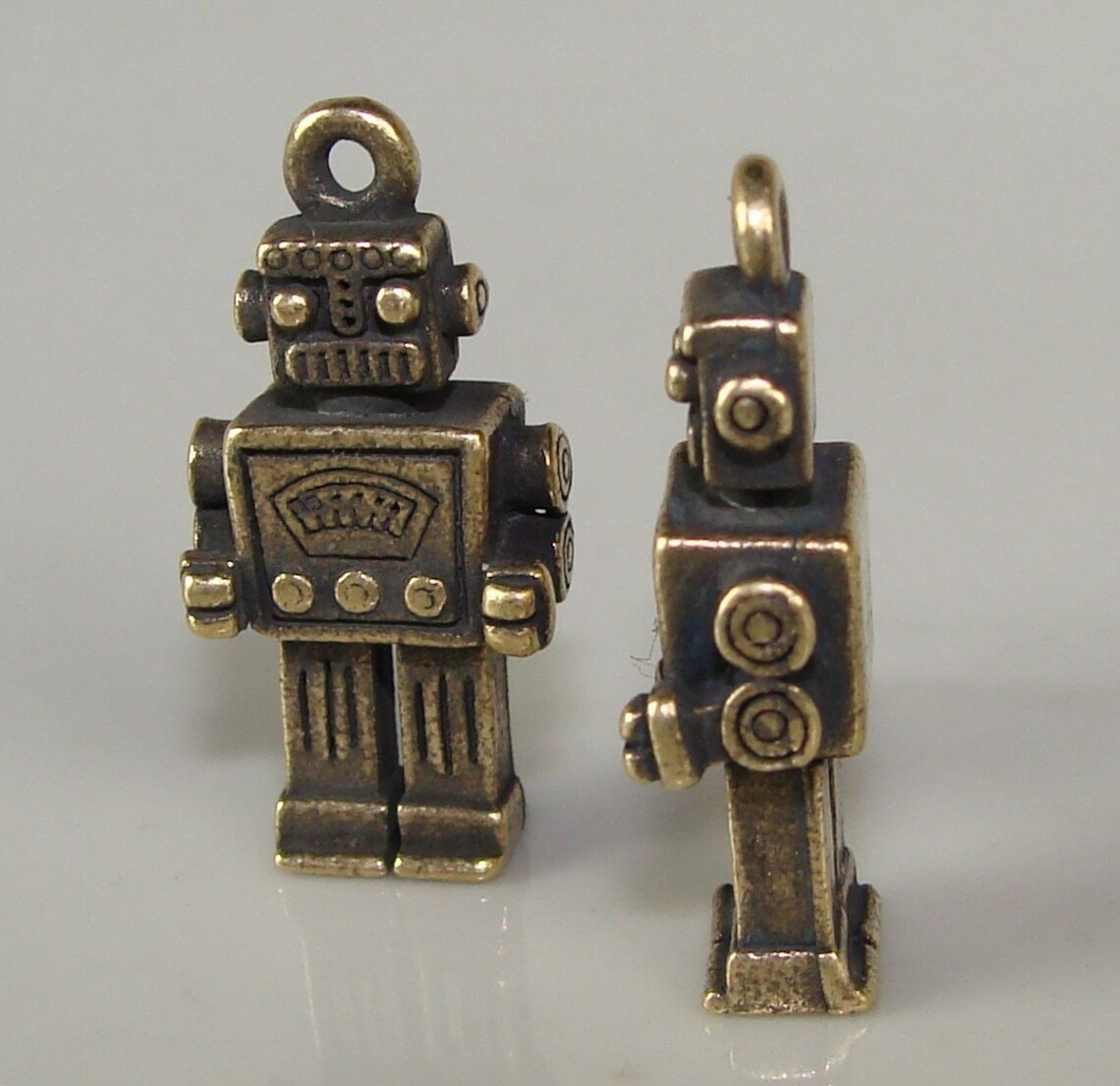 2 Rockem Sockem Robot Charms Antique Bronze 31512 Original - Etsy