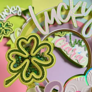 Lucky ONE Cake Topper TWO Lucky Birthday Decor Rainbow Cake Topper ...
