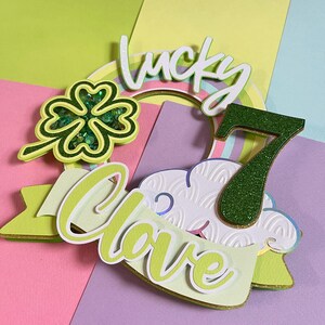 Lucky ONE Cake Topper TWO Lucky Birthday Decor Rainbow Cake Topper ...