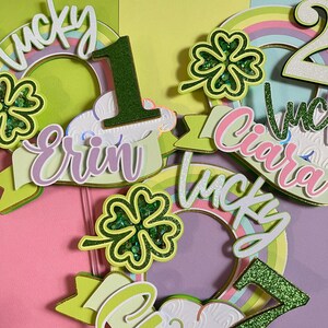 Lucky ONE Cake Topper TWO Lucky Birthday Decor Rainbow Cake Topper ...