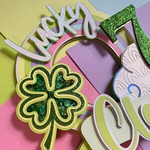 Lucky ONE Cake Topper TWO Lucky Birthday Decor Rainbow Cake Topper ...