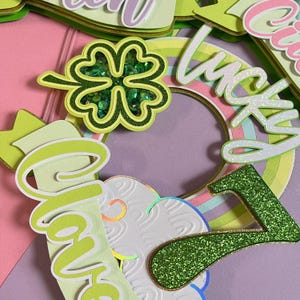 Lucky ONE Cake Topper TWO Lucky Birthday Decor Rainbow Cake Topper ...