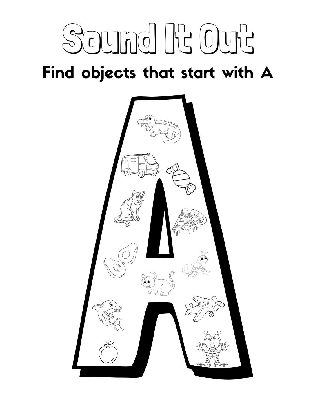 Sound It Out Phonics-based Printable Worksheet for Preschoolers (A-Z ...