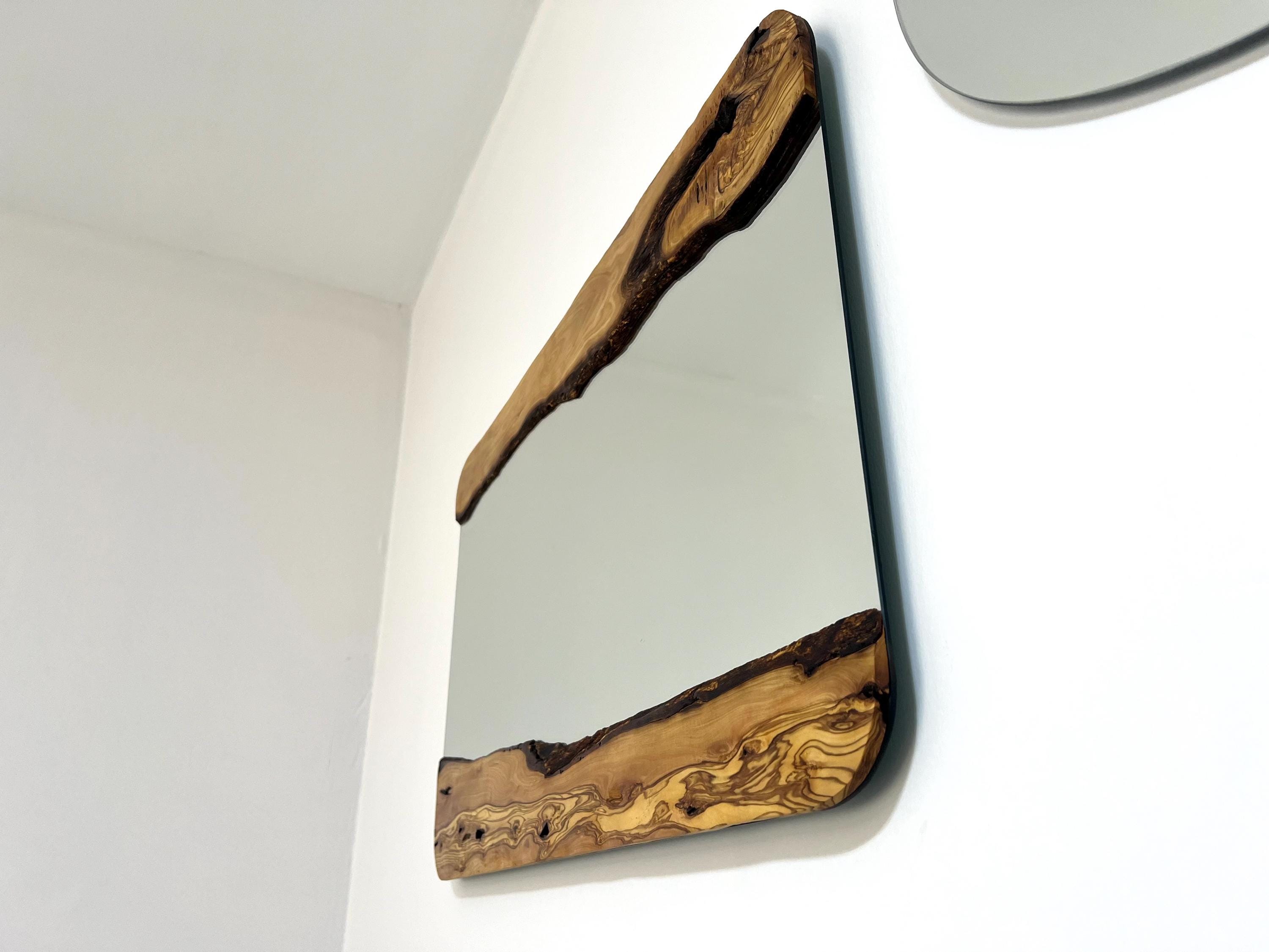 Handmade Wall Mirror, Olive Wood Mirror, Custom Design Mirror, Bathroom ...