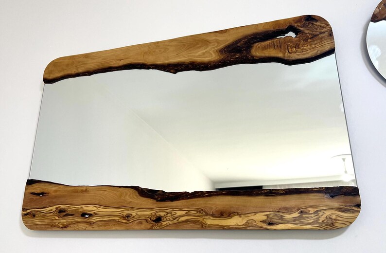 Handmade Wall Mirror, Olive Wood Mirror, Custom Design Mirror, Bathroom ...