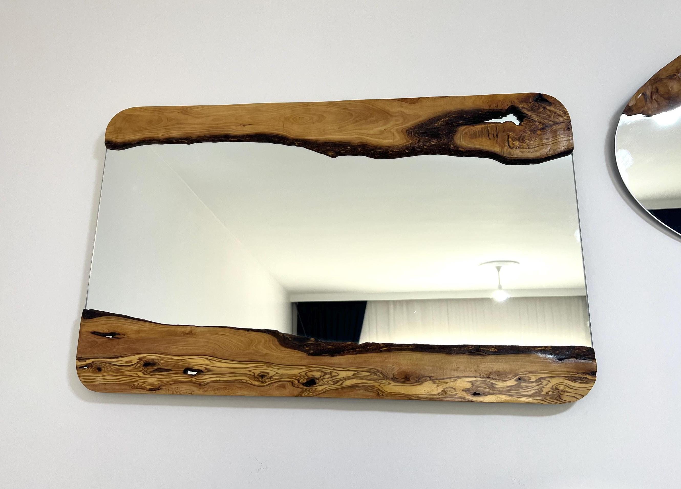 Handmade Wall Mirror, Olive Wood Mirror, Custom Design Mirror, Bathroom ...