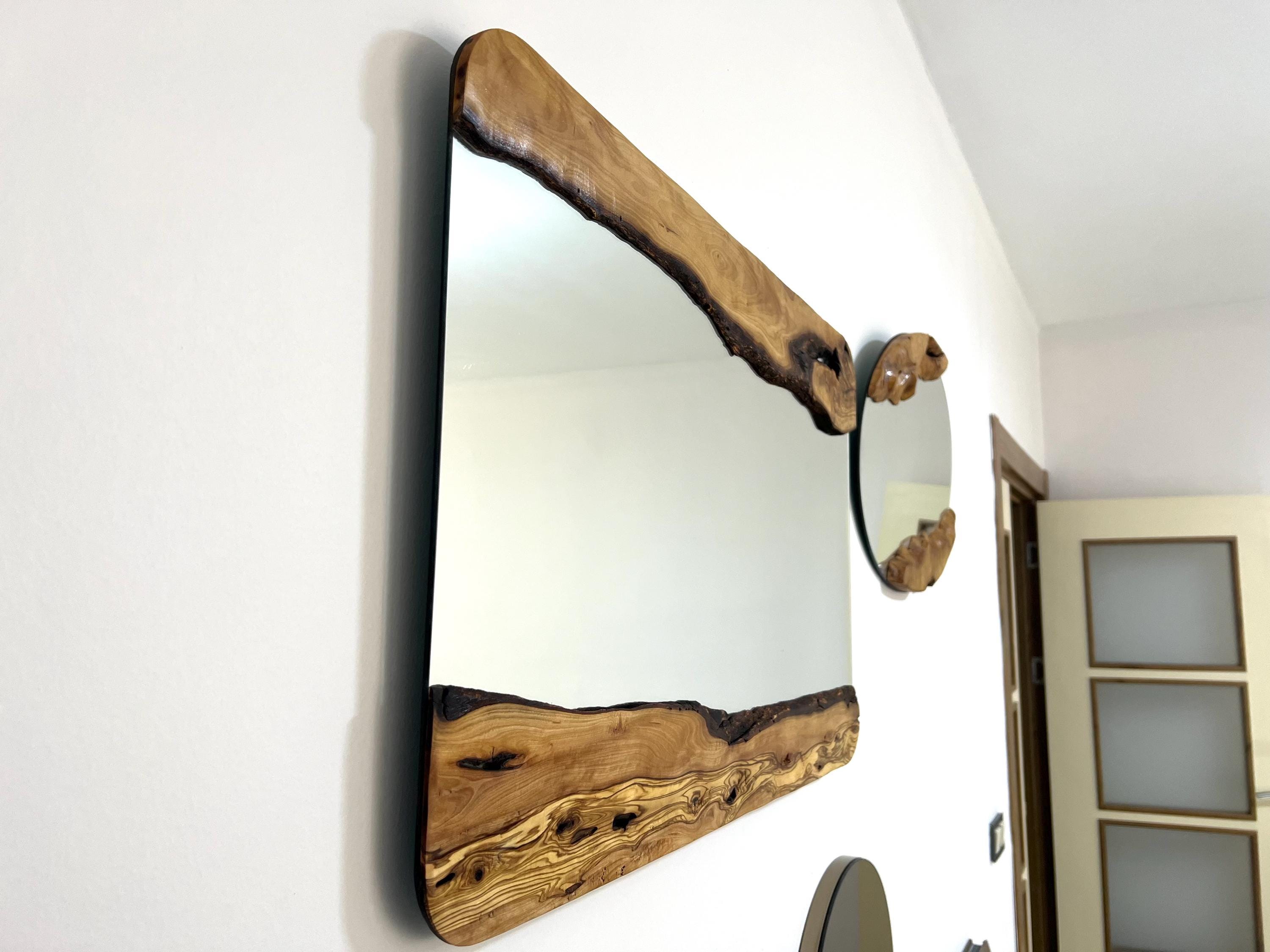 Handmade Wall Mirror, Olive Wood Mirror, Custom Design Mirror, Bathroom ...