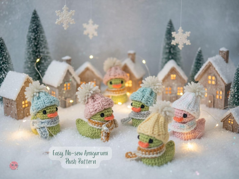Winter Duck Crochet Pattern, Christmas Amigurumi Rubber Duck Crochet ...