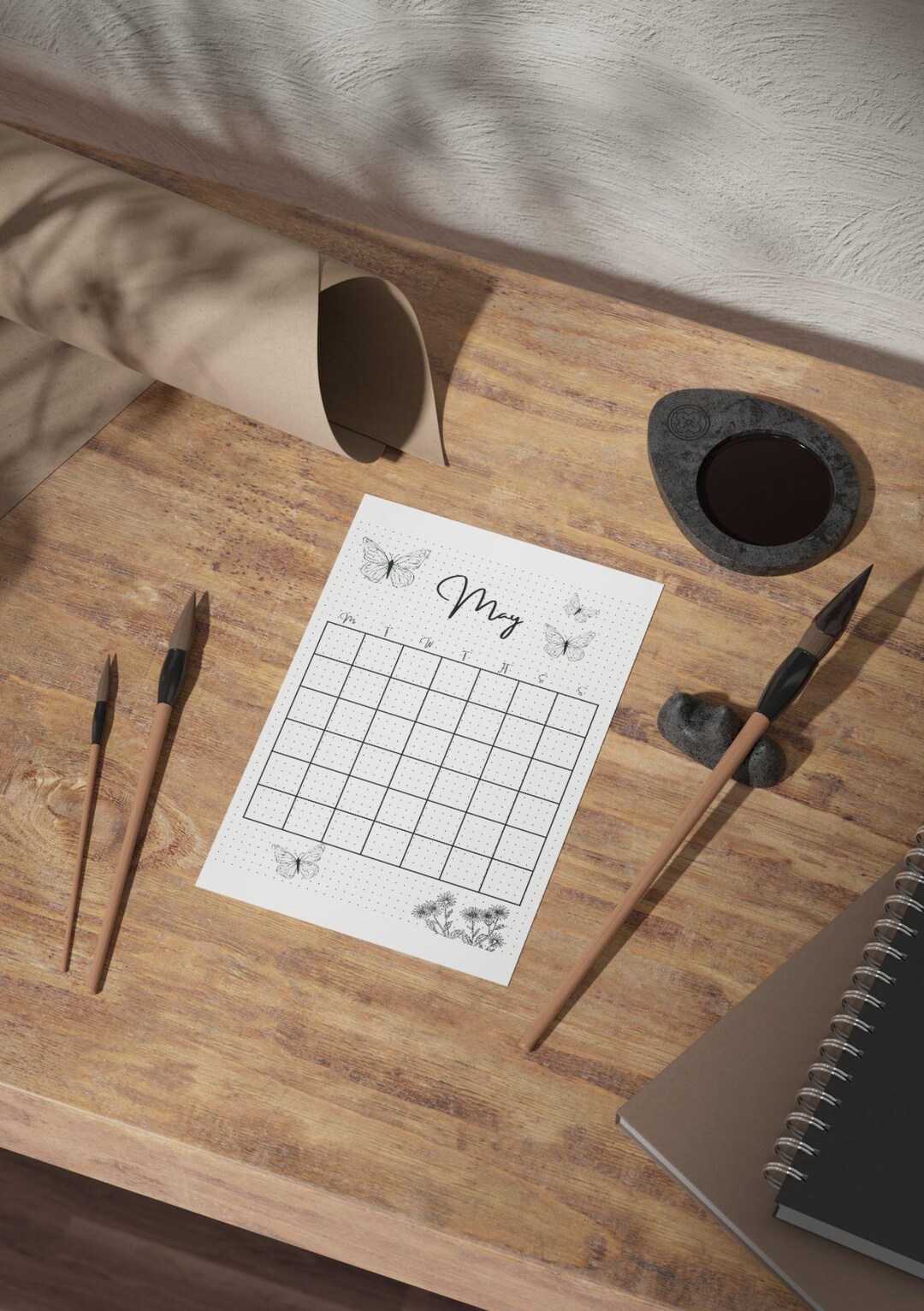 May Title Page Bullet Journal Printable Calendar May Cover Page ...