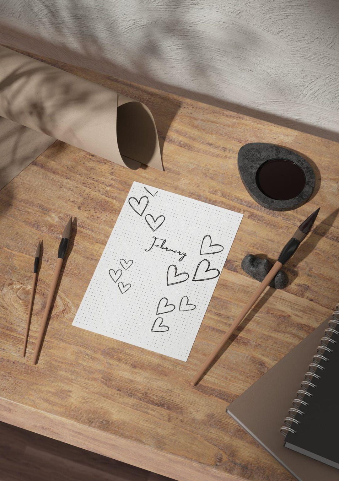 February Title Page Bullet Journal Printable Calendar February Cover ...