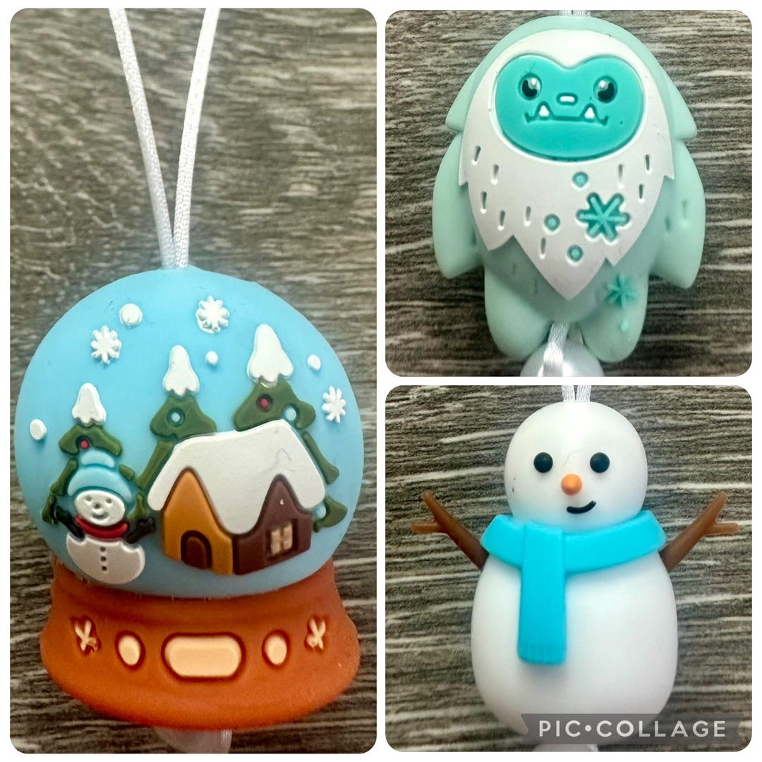 Winter- Yeti, Snow Globe, Snowman Statement Only Necklace - Etsy