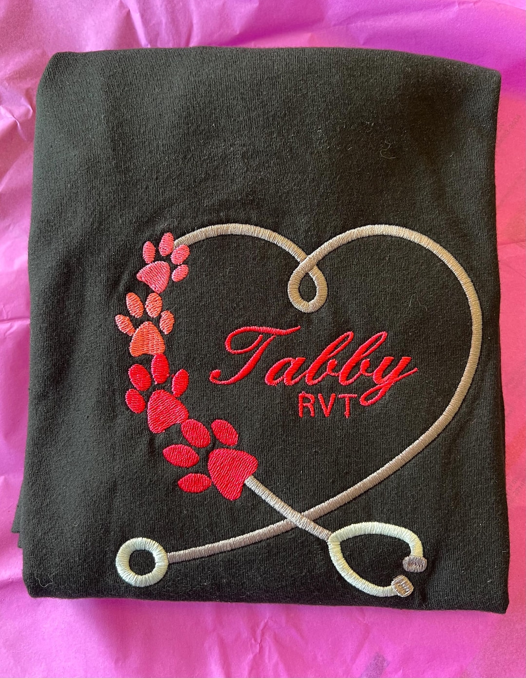 Custom Personalized Embroidery Design on Shirt for Veterinarian/vet or ...