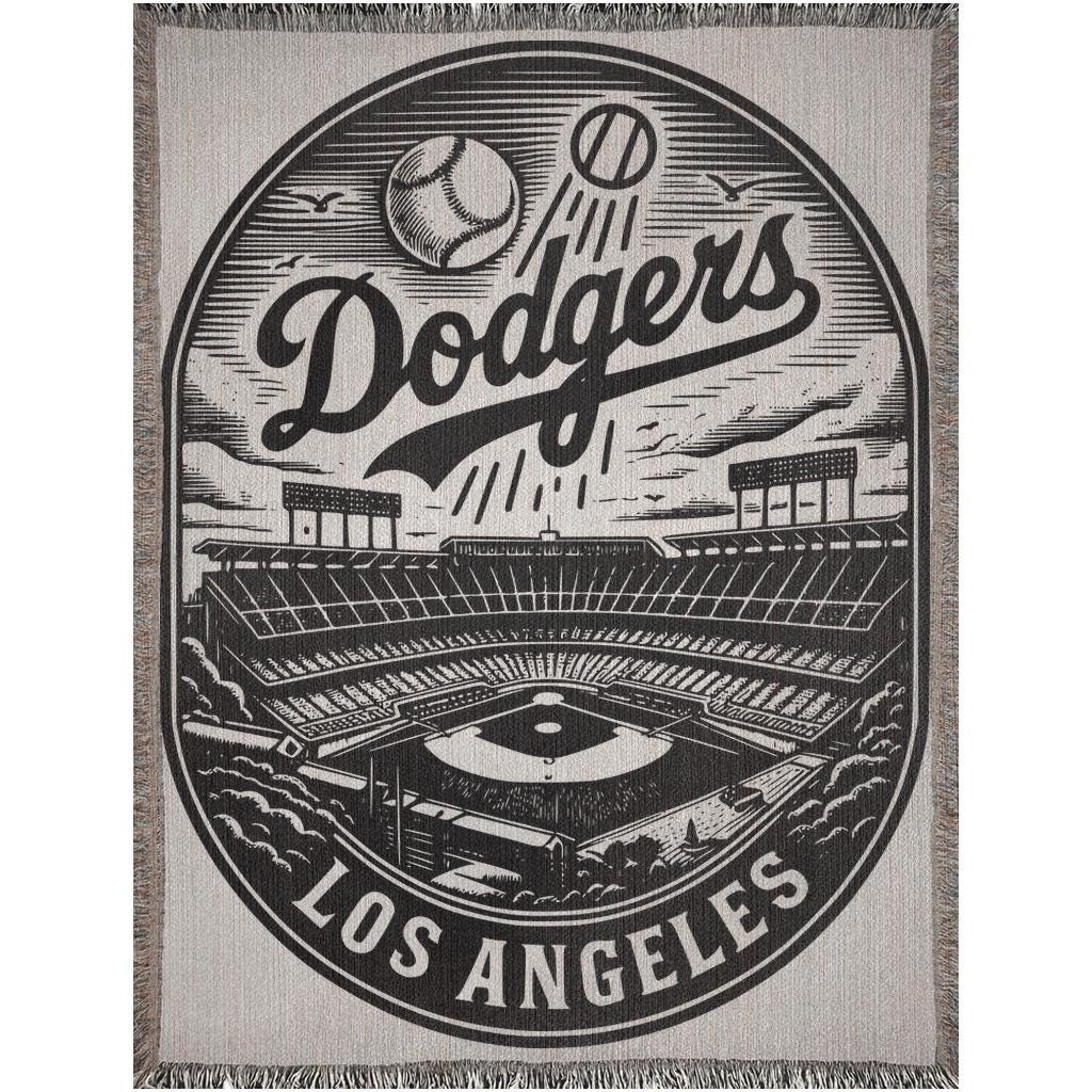 Los Angeles Dodgers Woven Blanket: MLB Baseball Fan Gift - Etsy