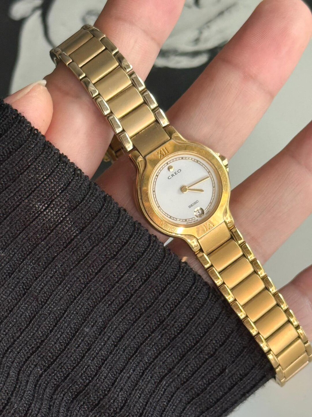 Vintage SEIKO CREO 90s Gold Tone , Japan Made , Japan Quartz , Ladie ...