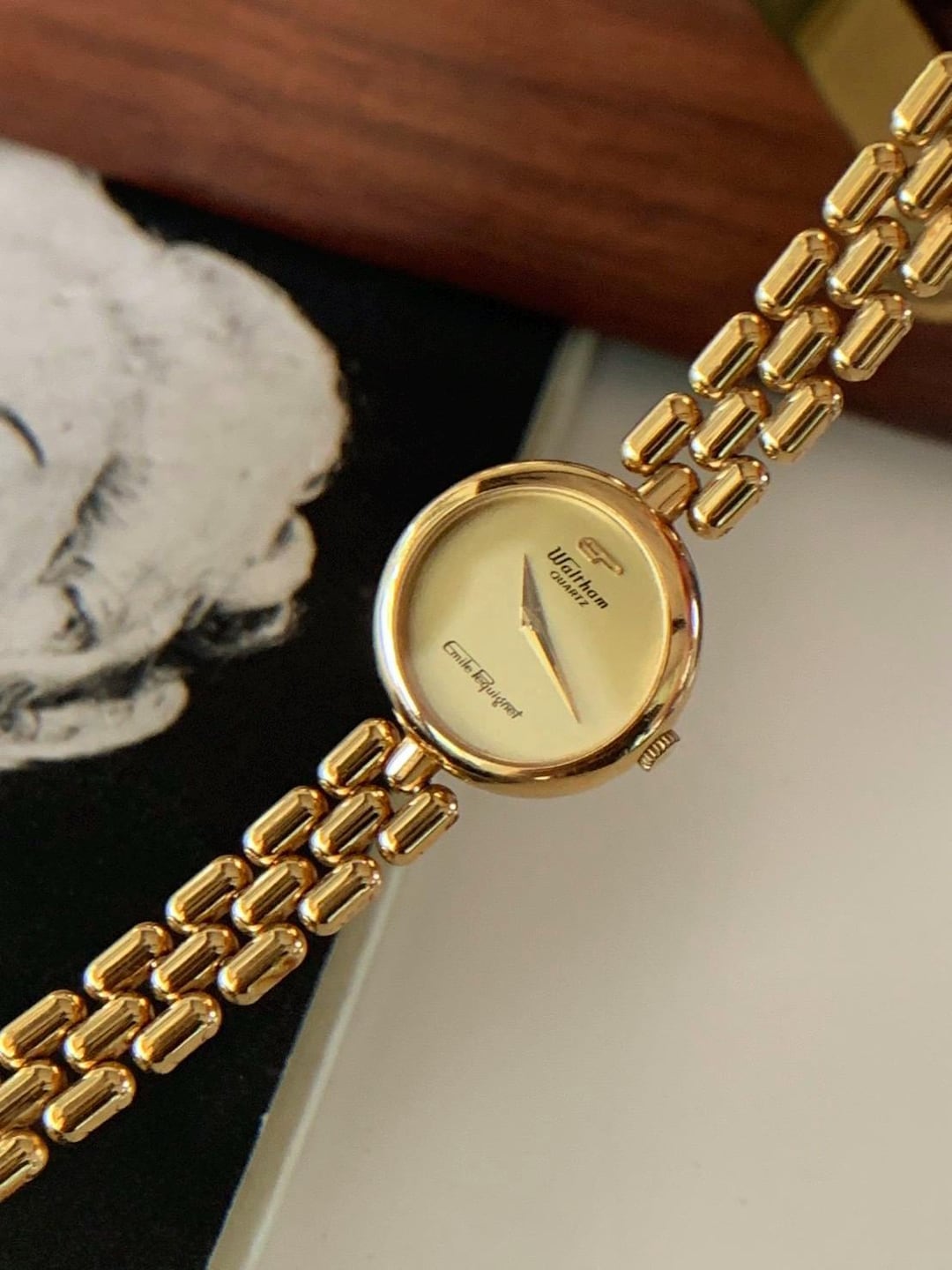 Vintage Waltham Emile Pequignet Swiss Watch: Gold Tone Quartz - Etsy