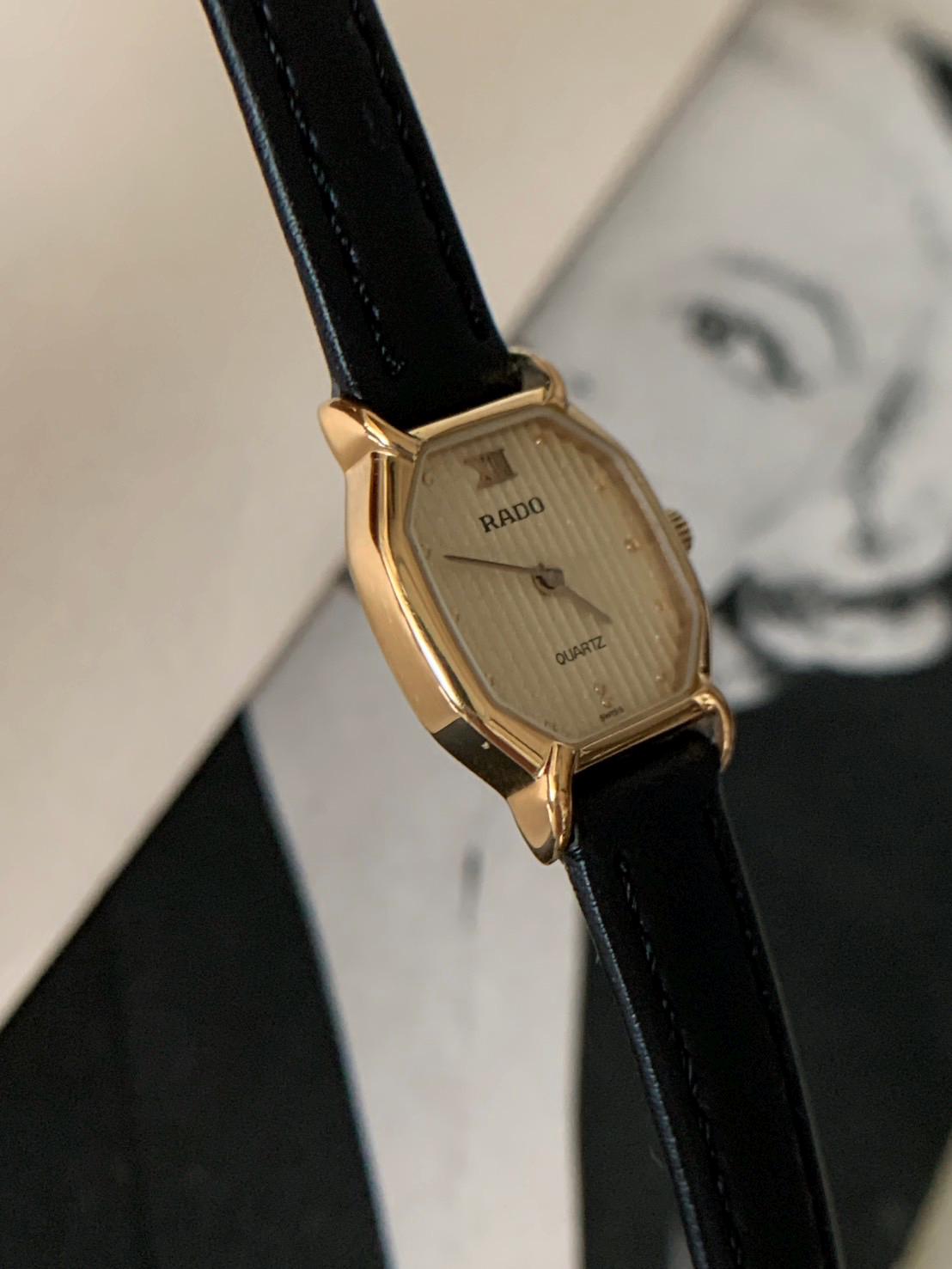 Vintage RADO Swiss Roman Watch Base Metal Gold Tone, Swiss Made ,quartz ...