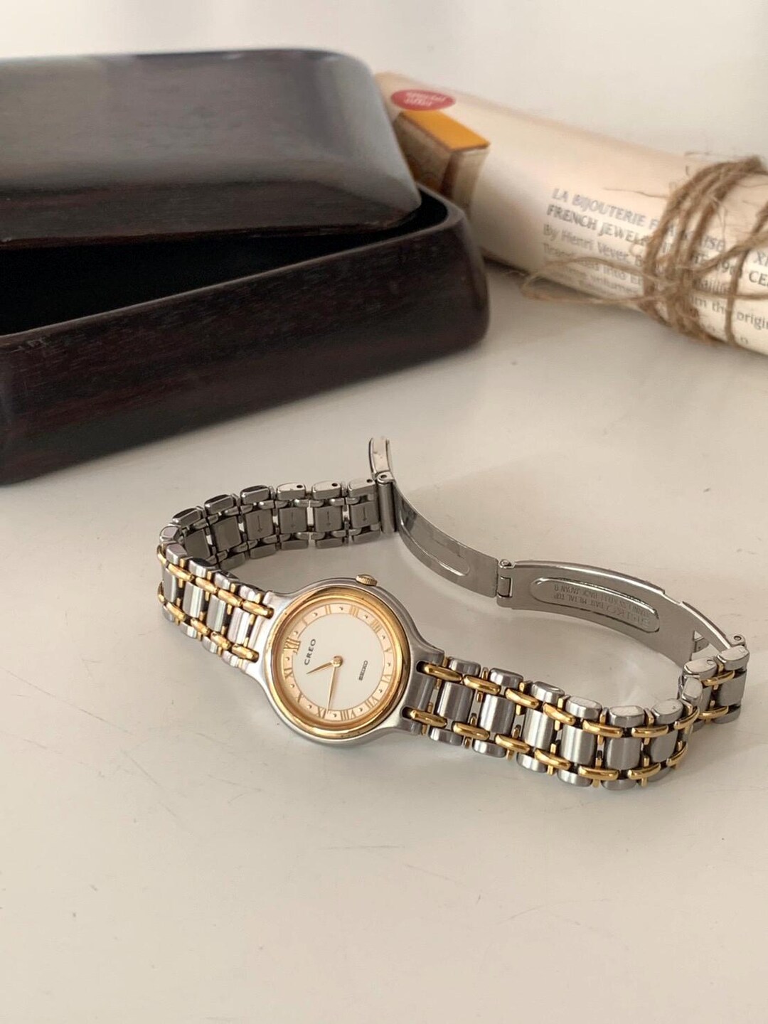 Vintage 90s SEIKO CREO Japan Made Quartz Gold Watch - Etsy