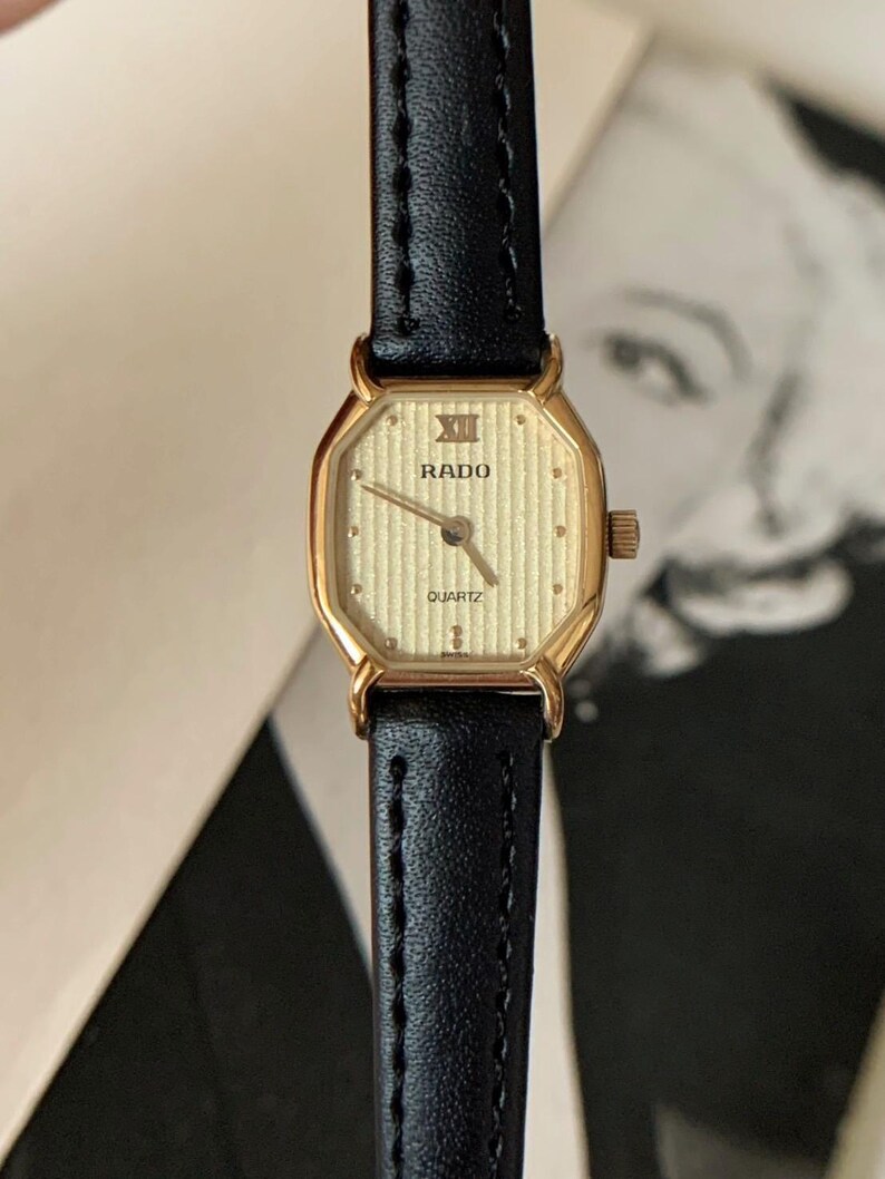 Vintage RADO Swiss Roman Watch Base Metal Gold Tone, Swiss Made ,quartz ...