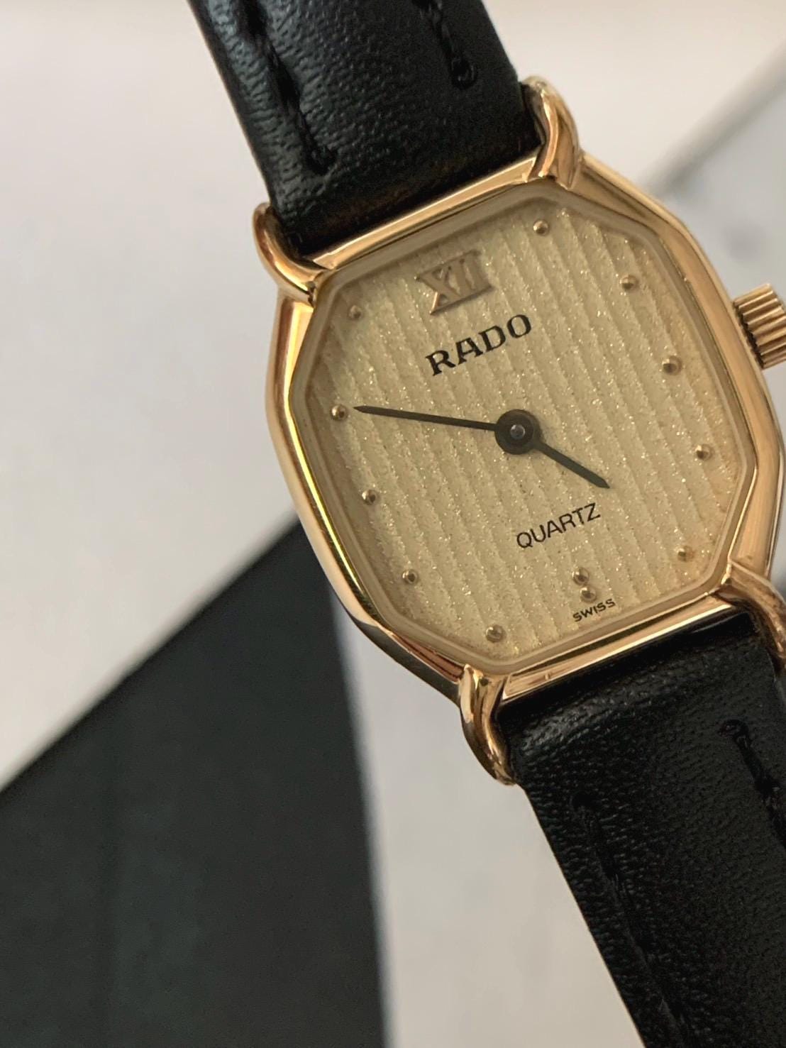 Vintage RADO Swiss Roman Watch Base Metal Gold Tone, Swiss Made ,quartz ...