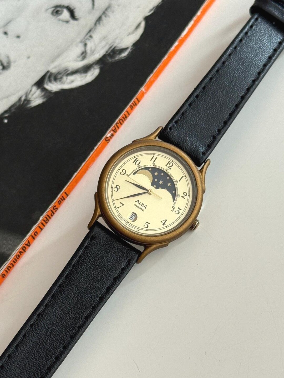 Vintage Seiko Alba Success Moon Phase 90's Success Vintage Dial Round ...