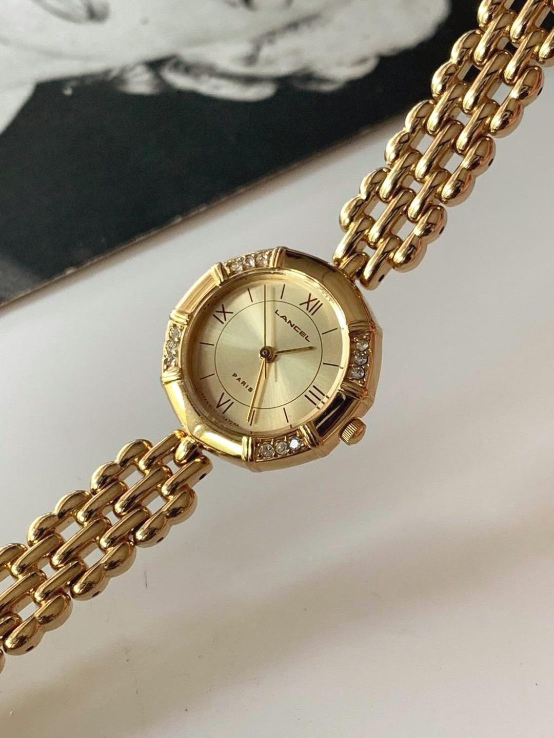 Vintage LANCEL PARIS Jewerly Watch Gold Tone Japan Made Quartz Watch ...