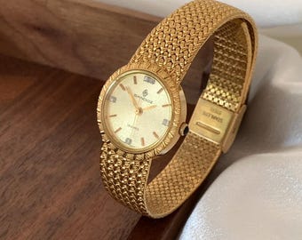 Vintage SANDOZ Gold Tone Metal Women Watch, Cuff Bangle Watch, Swiss ...