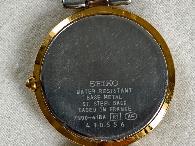 Vintage Seiko Lucent Paris Quartz Watch, 30.2mm Two Tone Bracelet - Etsy