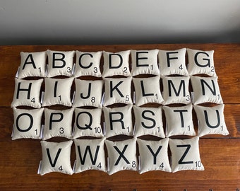 Scrabble Pillows | Etsy