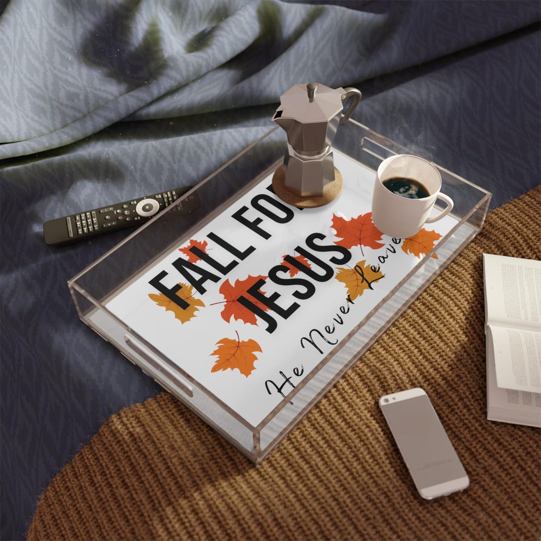 Religious Acrylic Tray, Christian Food Serving Platter, Faithful Home ...