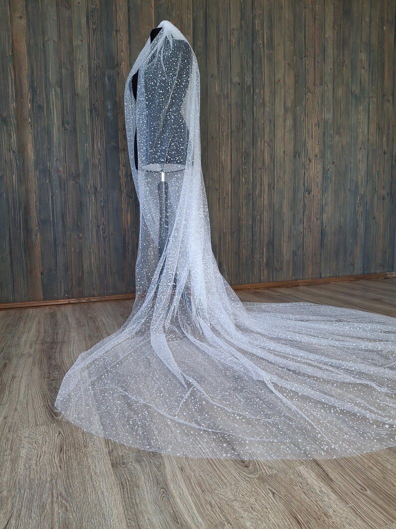 Glitter Veil With Diamond Sparkle Sparkly Glitter Wedding Veil ...