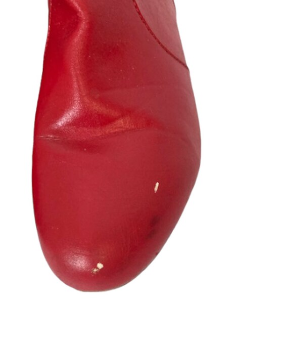 Vintage 1980's CHERRY RED Gold Metal Stud Embellished… - Gem