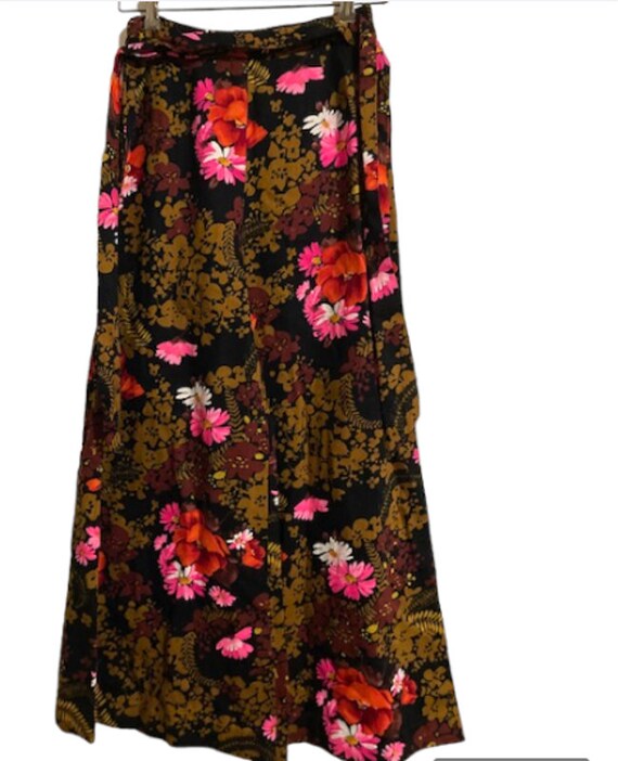 Rare Vintage FLORAL Bell Bottoms - 1960's Flower Patt… - Gem