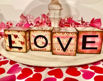 Valentines Day Blocks - Etsy