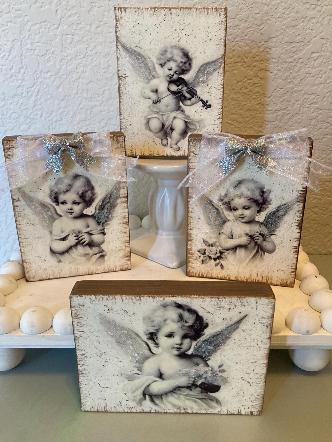 Angel Christmas Blocks, Christmas Blocks, Angels, Christmas Decor ...