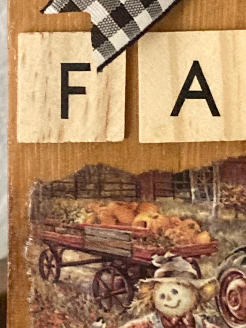 Fall Board With Easel, Fall Sign, Handmade Fall Decor, Shelf Sitter ...