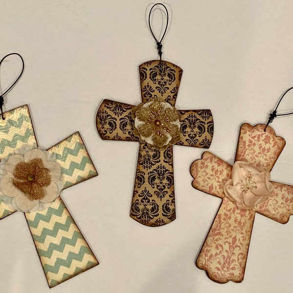 Decoupage Cross - Etsy