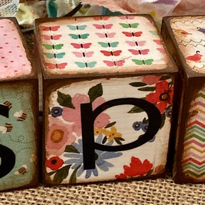 Spring Wood Blocks, Spring Tier Tray Decor, Farmhouse Decor, Wood ...
