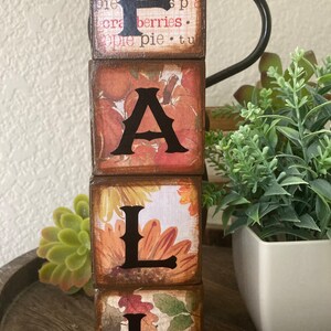 Fall Wood Blocks Decor, Harvest Decor, Farmhouse Decor, Tier Tray Decor ...