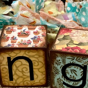 Spring Wood Blocks, Spring Tier Tray Decor, Farmhouse Decor, Wood ...