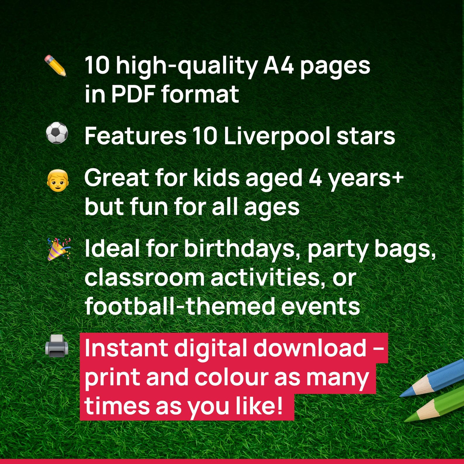 Liverpool FC Colouring Pages: Kids Football Activity (printable PDF) - Etsy