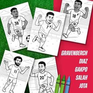 Liverpool FC Colouring Pages: Kids Football Activity (printable PDF) - Etsy
