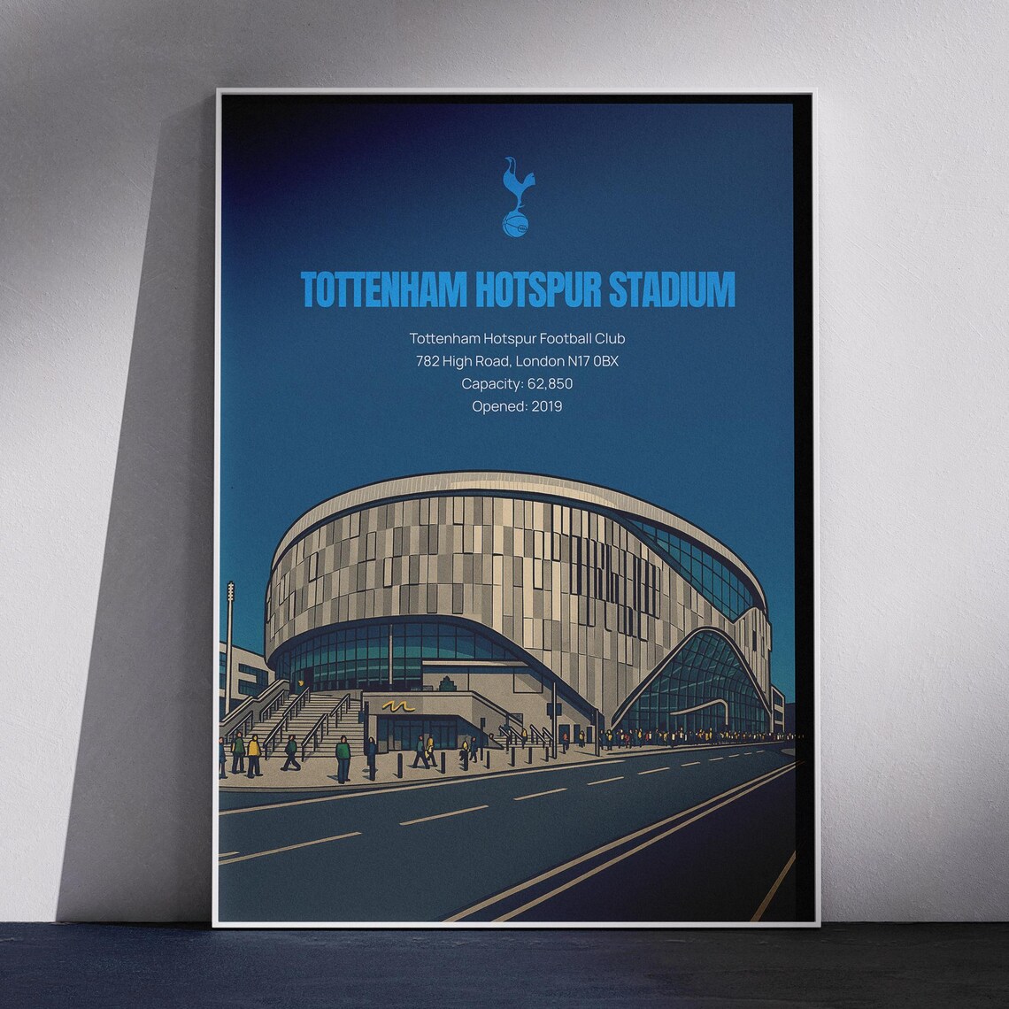 Tottenham Hotspur Stadium Art Print: Modern Football Fan Gift (digital ...