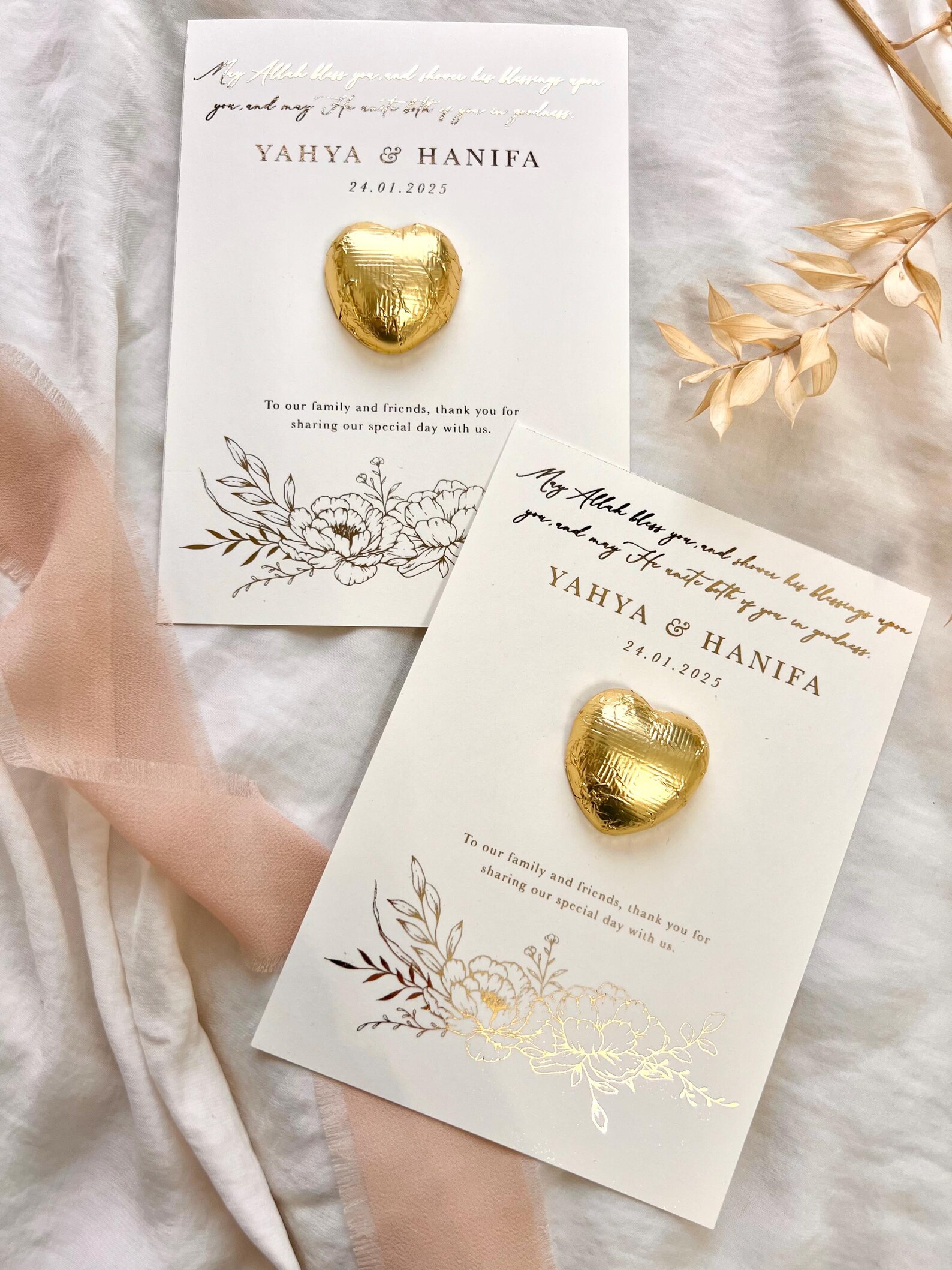 Gold Foiled Wedding Favour Chocolate: Luxury Nikkah Katb Kitab - Etsy